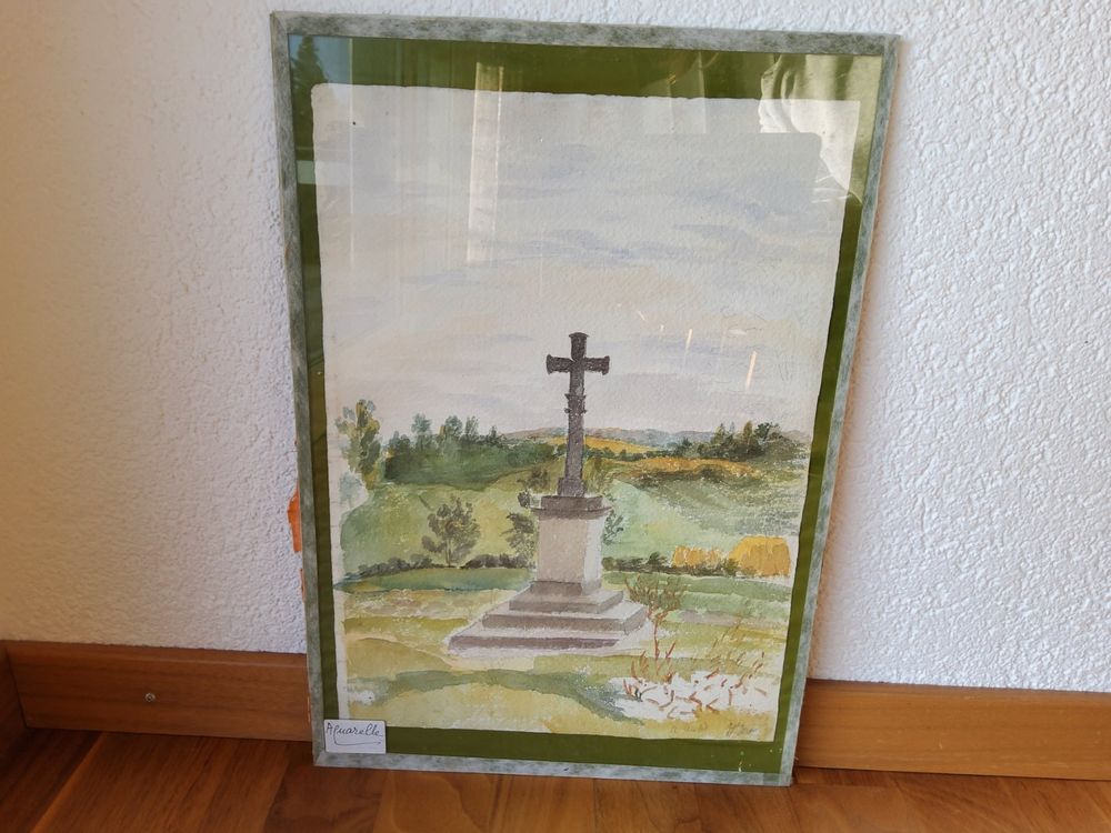 Ancienne peinture aquarelle signée | Kaufen auf Ricardo