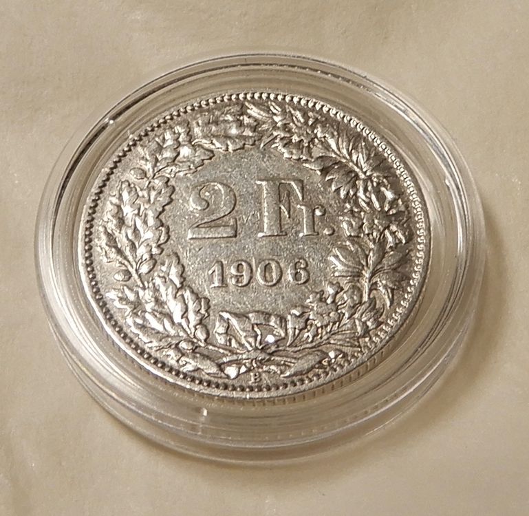 Silber Münze, 1906 , 2 Franken | Kaufen auf Ricardo
