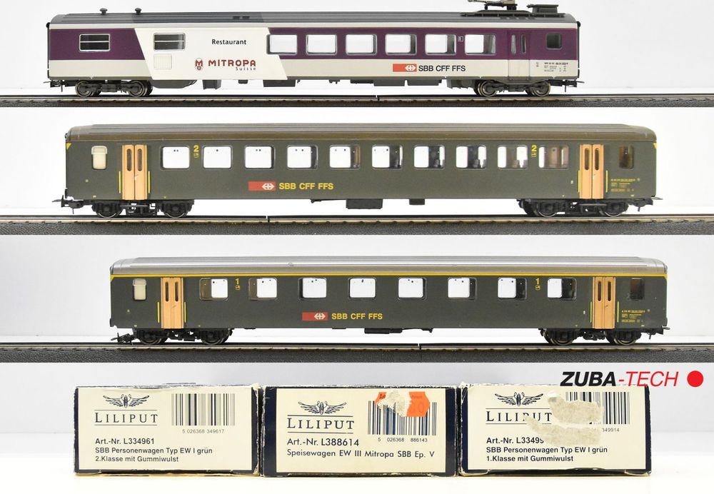 Liliput 3x Personenwagen der SBB H0 GS mit OVP | Kaufen auf Ricardo