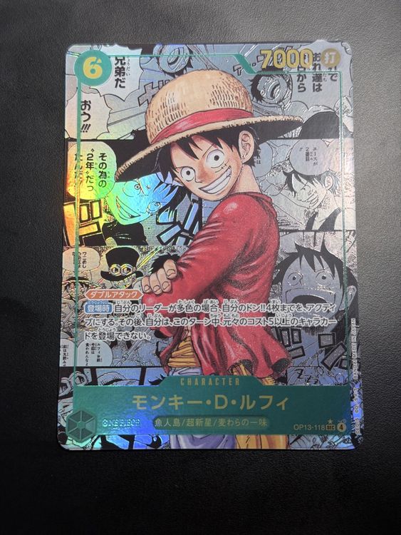 Monkey D. Luffy OP13-118 Manga Alt Art One Piece Japanese (Gebraucht ...