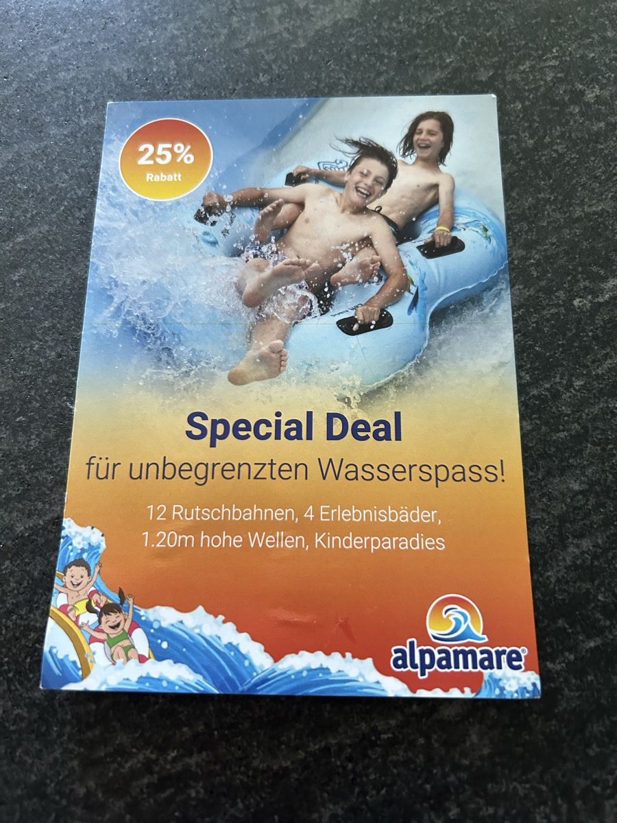 Alpamare Gutschein - 25% Rabatt für bis zu 4 Personen (Neu (gemäss ...