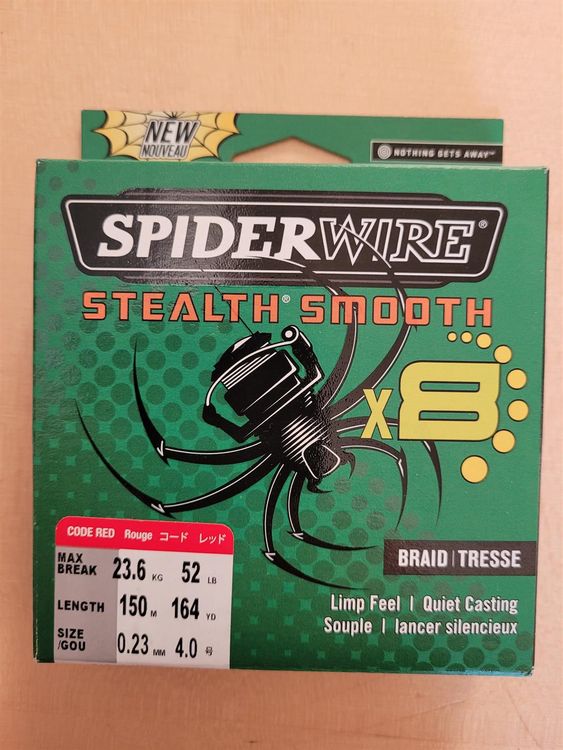 SPIDER WIRE X8 RED 23,6kg (Neu und originalverpackt) in Courgevaux für ...