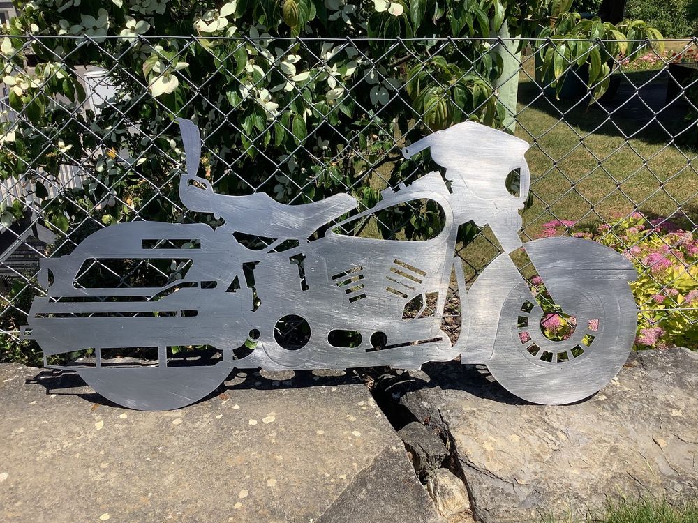 motorrad aus edelstahl, 2mm dick, 100 x 46 cm (Gebraucht) in Kerzers für CHF 51 – mit Lieferung ...