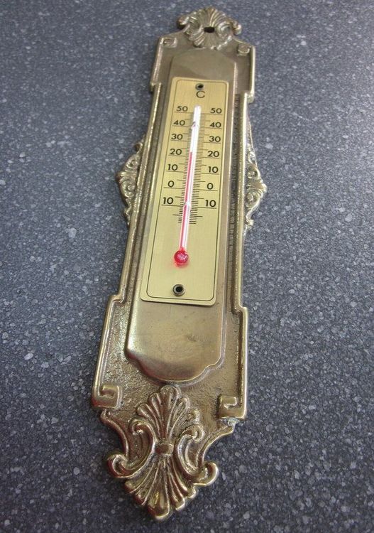 Vintage/Retro Thermometer, Wandthermometer, Messing | Kaufen auf Ricardo