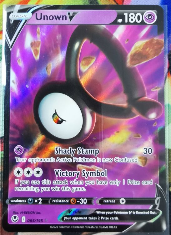 Pokemon Unown V 065/195 Sword & Shield Silver Tempest EN | Kaufen auf ...