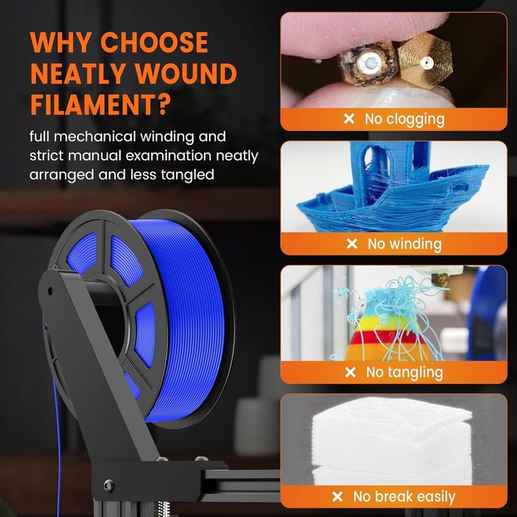 10x1KG Rollen Schwarz PETG Filament 10kg 1.75 3D Drucker (Neu und ...