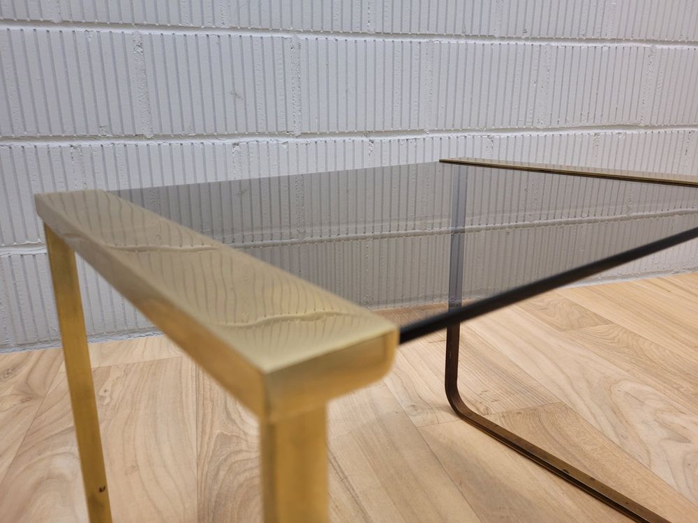 1970 J Design Messing Rauchglas Beistelltisch Coffee Table | Kaufen auf ...