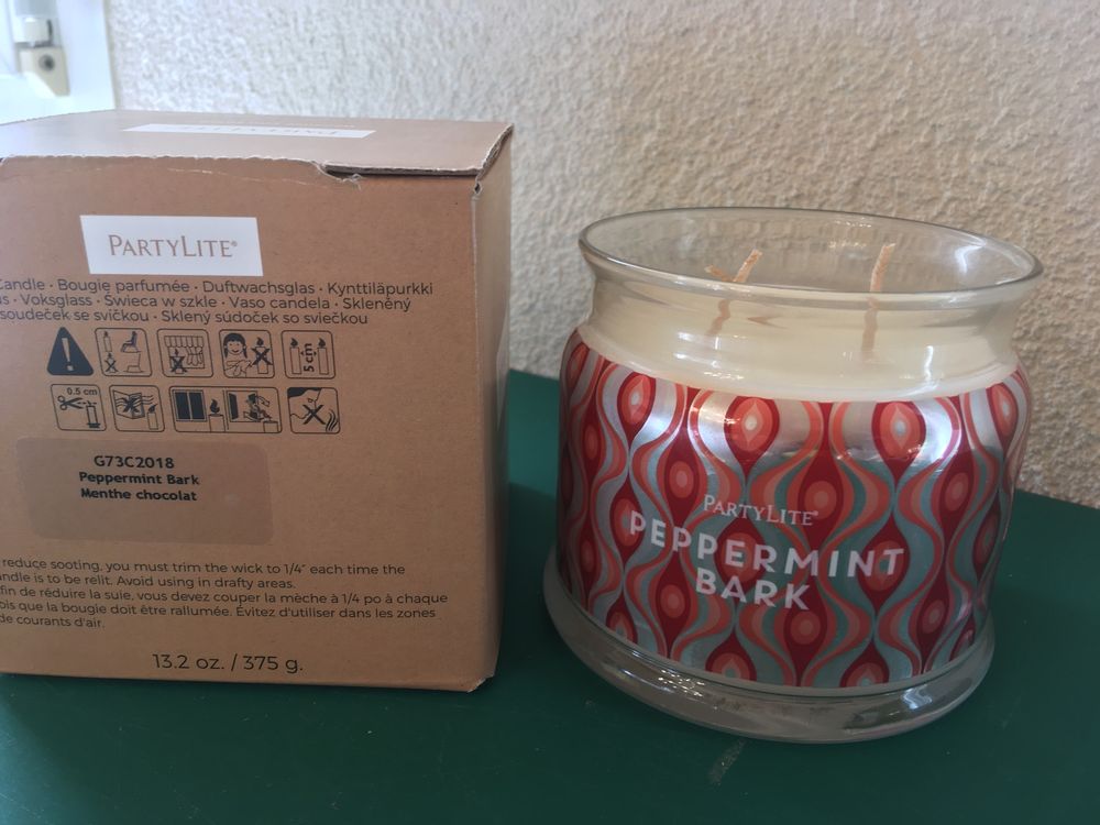 Partylite DWG 3Docht 375 Gramm «PEPPERMINT BARK» (Neu und ...