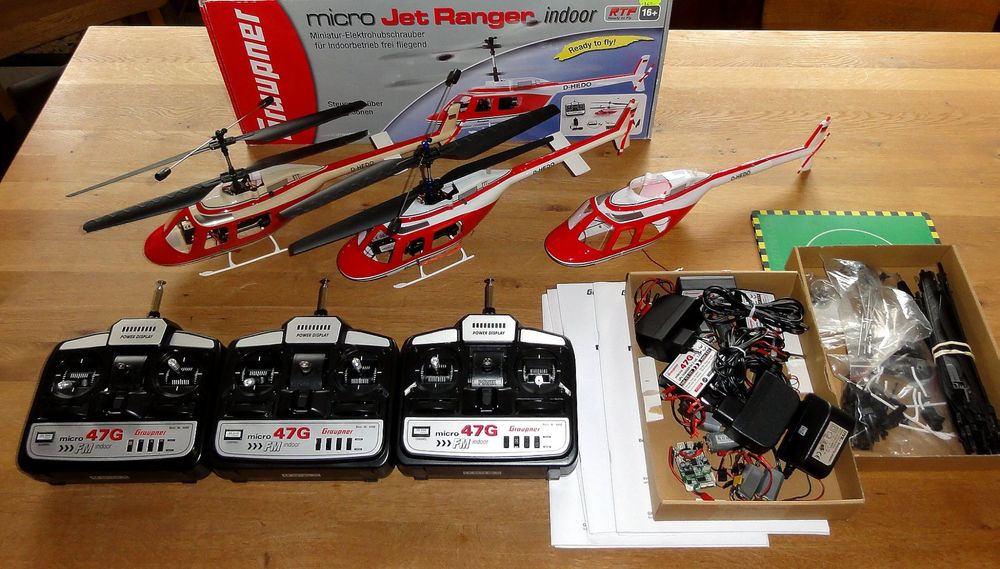 2 Stück Graupner micro Jet Ranger für Bastler / Teilespender (Defekt ...