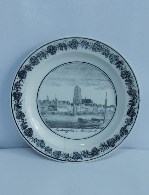 Antike Teller Zell 1800-1860 Landungsplatz bei Frankfurt (Gebraucht) in ...