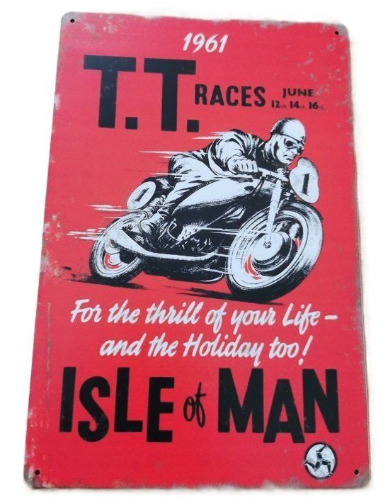 T.T. RACES, ISLE OF MAN - Blechschild (neu7OVP) (Neu und originalverpackt) in Wilen b. Wollerau ...