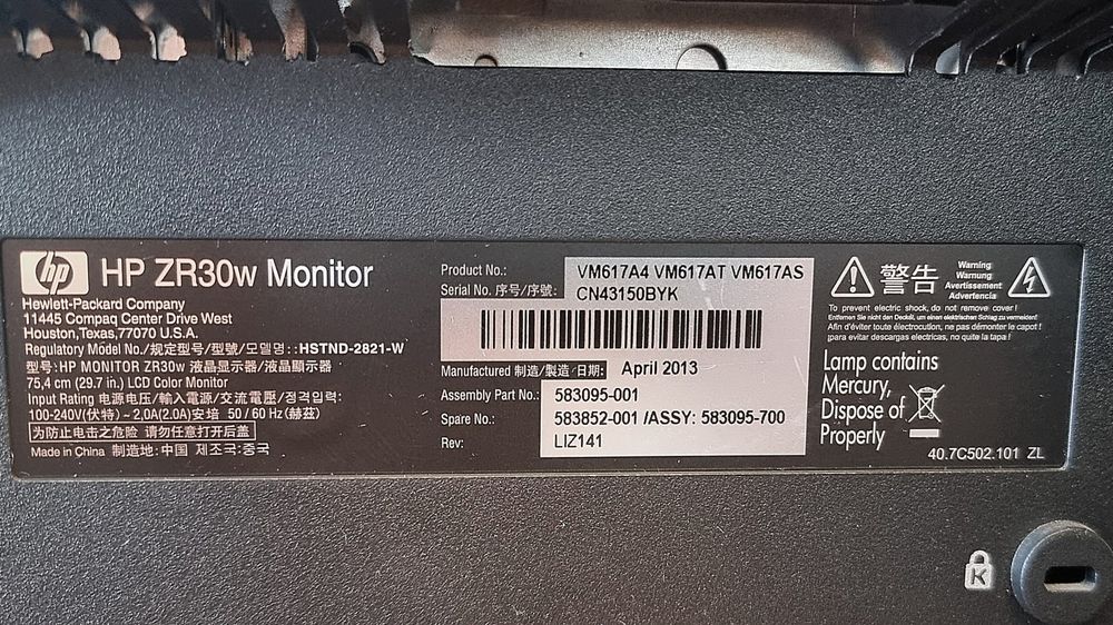 PC-Monitor HP ZR30W (Gebraucht) in Döttingen für CHF 100 – nur Abholung auf Ricardo kaufen