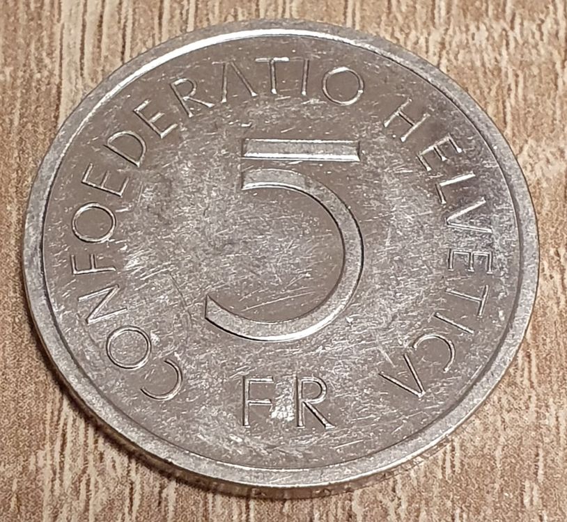 5Fr Münze 1976 Confoederatio Helvetica (Gebraucht) in Balgach für CHF 5 – mit Lieferung auf ...