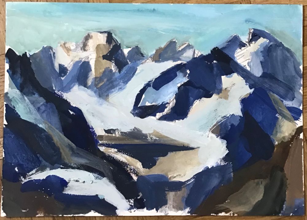 Berglandschaft Gouache Gemälde (Gebraucht) in Root für CHF 85 – mit Lieferung auf Ricardo kaufen