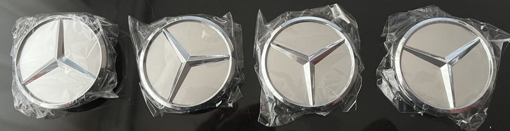 Mercedes-Benz Nabendeckel Titan Silber im Satz Neue! (Neu und ...