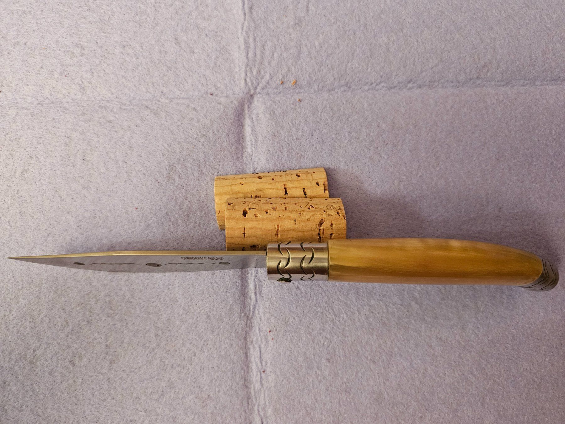 Franco Pusceddu lama 10,5 cm manico in corno bovino (Nuovo e nell ...