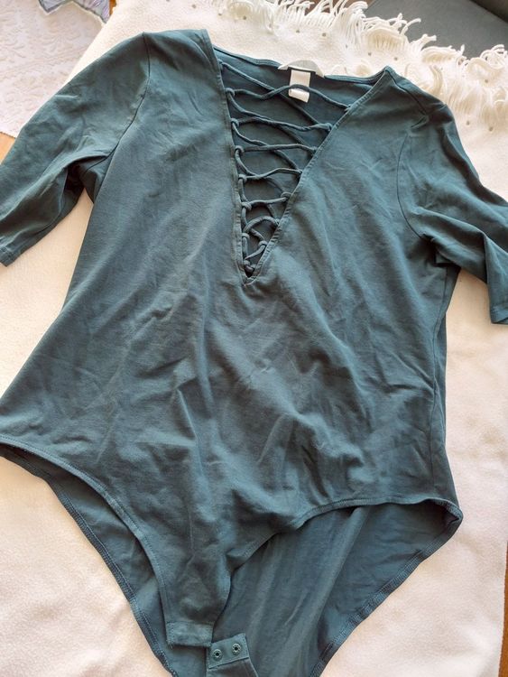 Body vert décolleté très plongant t.L H&M | Kaufen auf Ricardo