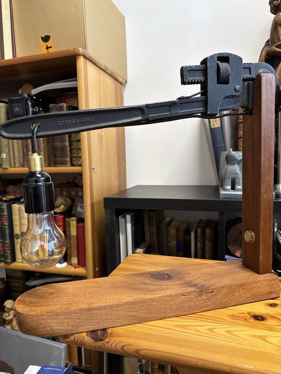 Industrial Pipe Wrench Lamp, Steampunk Style, Unique Gift! (Gebraucht ...