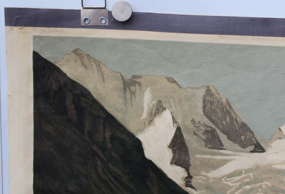 ⭐Schulwandbild Gletscher (Tschierva-Rosegg) Viktor Surbek @s (Gebraucht ...