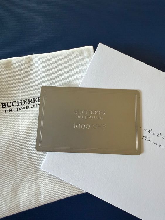 BUCHERER 💎 1000 CHF Gutschein platinum card (Neu und originalverpackt ...