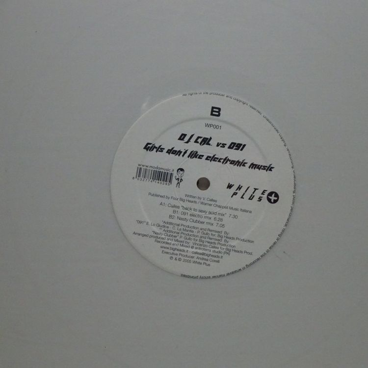 DJ Cal Vs. 091 – Girls Dont Like Electronic Music (12″ Maxi) | Kaufen ...