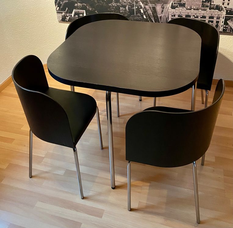 Stilvolle Ikea Fusion Esstisch Inkl 4 Stuehlen Ebenbildbrend3790