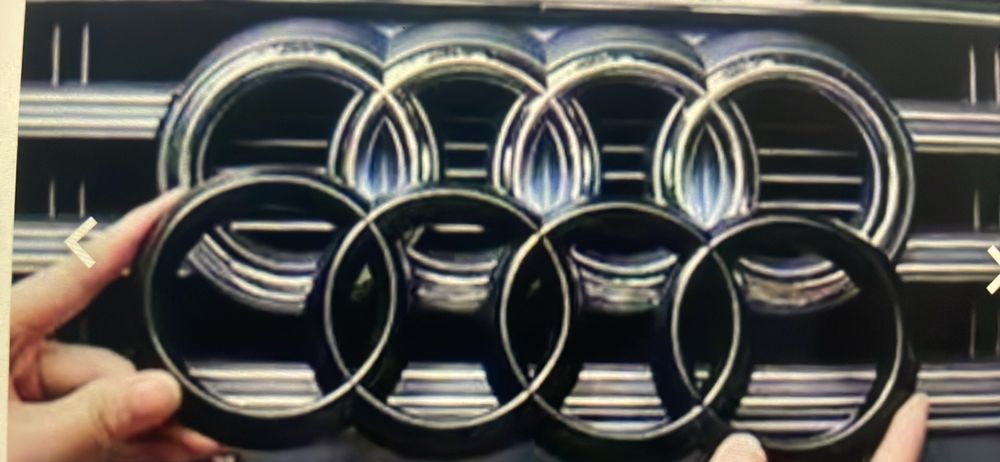 Audi Ringe Logo Emblem grill /Heck Abt MTM s-line schwarz | Kaufen auf ...