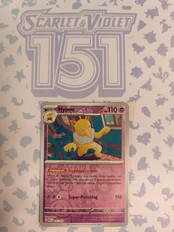 Pokémon (MEW 151): Hypno 097/165 (DE) - Reverse Holo | Kaufen auf Ricardo