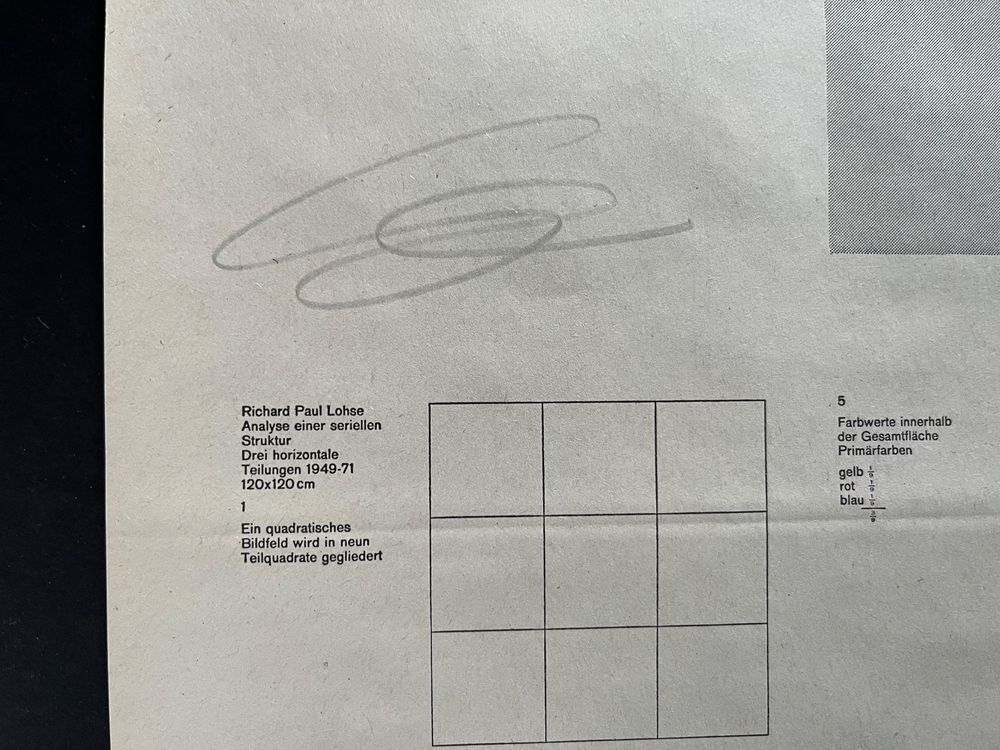 Richard Paul Lohse press art auf Zeitungspapier handsigniert (Gebraucht ...