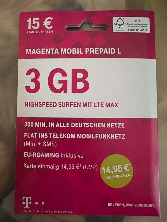 Telekom Prepaid SIM-Karte L | Kaufen auf Ricardo