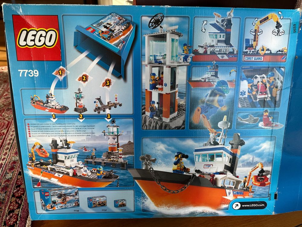 Lego City 7738&7739 Coast Guard Ship, Helicopter and Base (Gebraucht ...