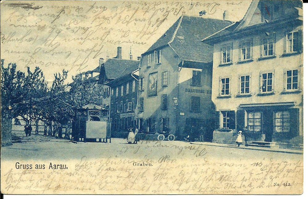 AK AARAU BRAUEREI HIRSCHEN GRABEN 1902 BIER (Gebraucht) in Aarau für CHF 32 – mit Lieferung auf ...