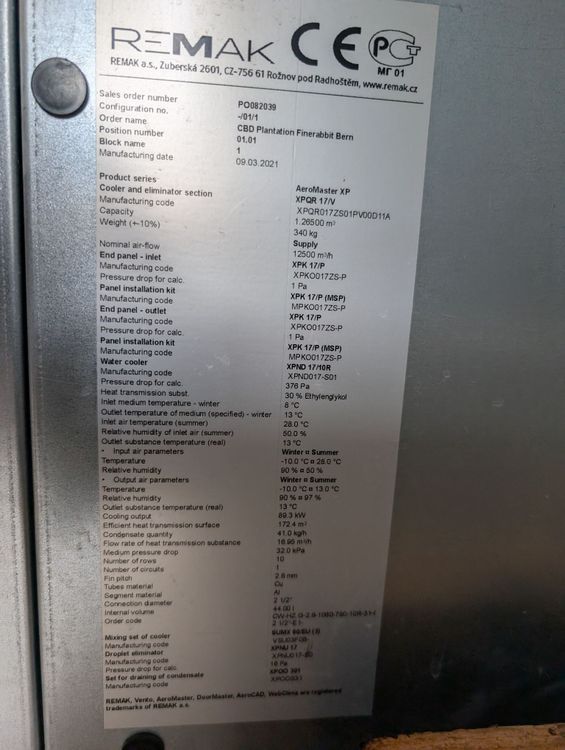 AeroMaster XP Kühler XPQR 17/V 2x mit grundfos Pumpen (Neu (gemäss ...