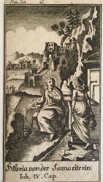 Orig. Kupferstich um 1780 - Jesus und die Samariterin, Bibel (Gebraucht) in Frauenfeld für CHF ...