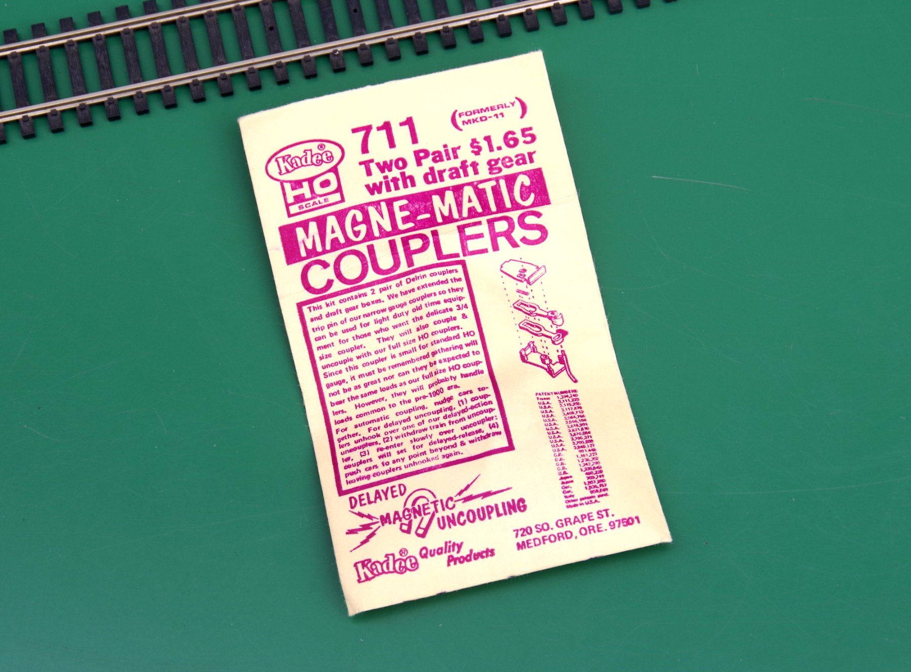 4x Kadee No. 711 H0 Kupplungen, Delrin, für US Old-Time-Züge (Neu und ...