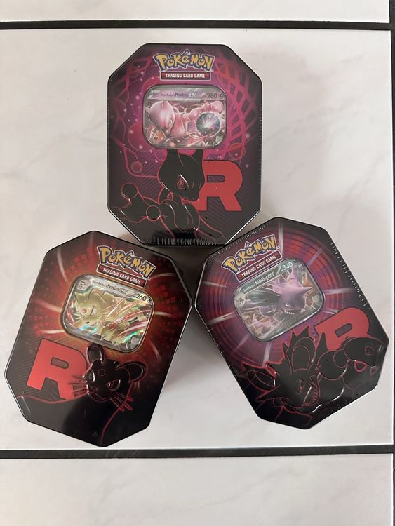 Destined Rivals🇬🇧 Team Rocket Tins (Set of 3) (Neu und originalverpackt ...