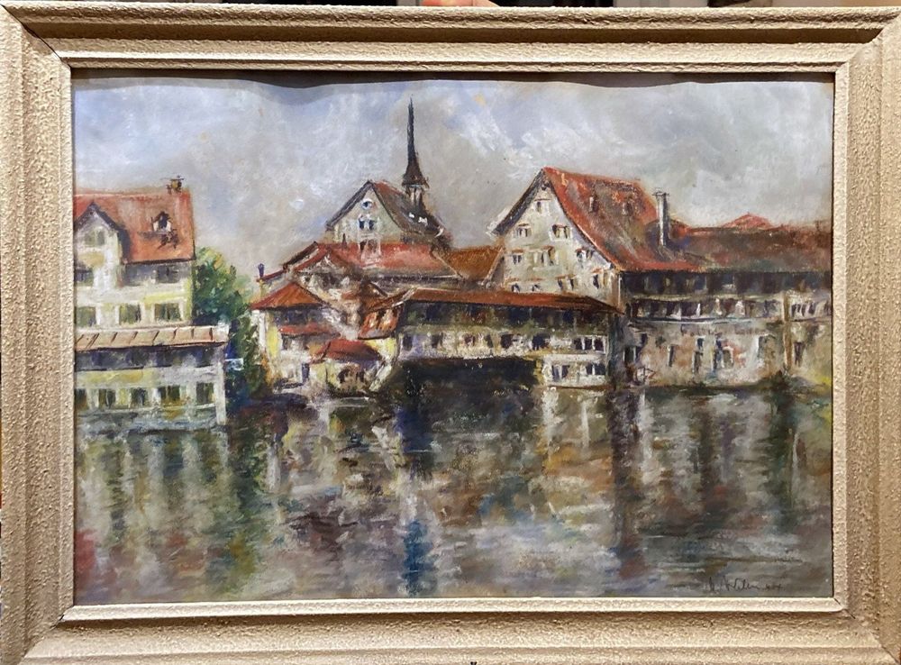 Pastell hinter Glas, Signatur unleserlich (Gebraucht) in Bülach für CHF 18 – nur Abholung auf ...