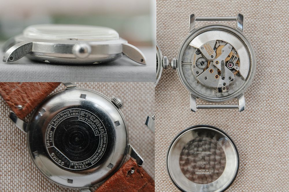 Vintage Eterna Bumper Field Watch w/ Radium white Dial 34mm (Gebraucht ...