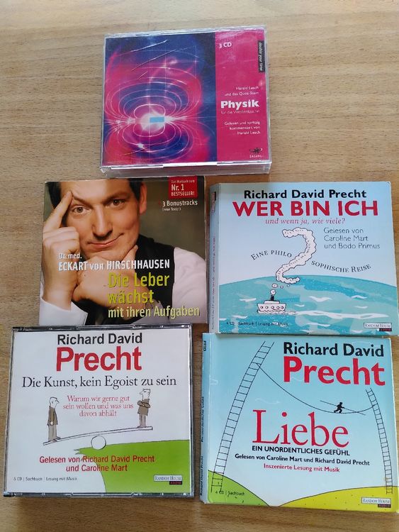 5 Hörbücher , Richard David Precht, Harald Lesch , Eckart (Gebraucht ...