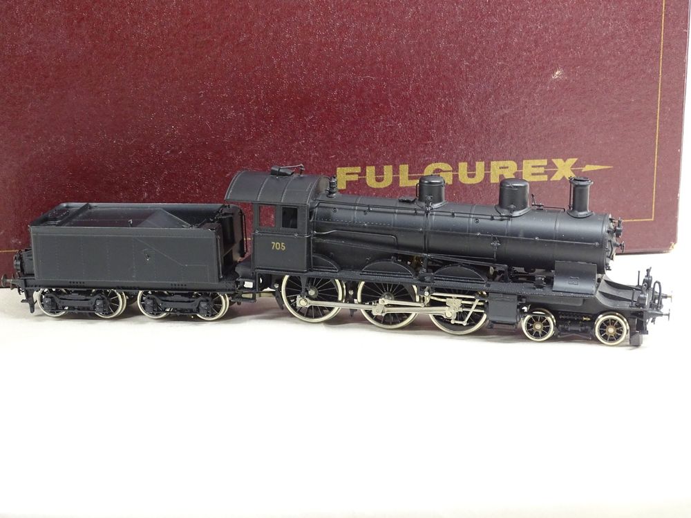 Fulgurex Swiss A3/5 Dampflok 705 Schwarz, Messing, H0,GS,OVP | Kaufen auf Ricardo