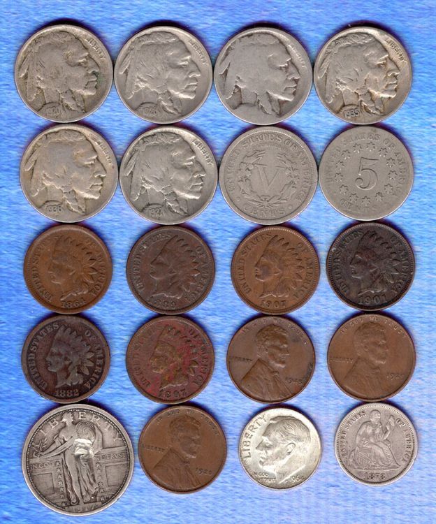 USA coins 20 stück with scarce date | Kaufen auf Ricardo