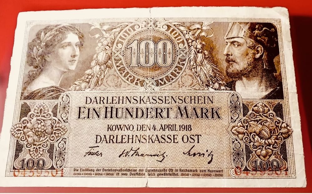 Historische 100 Mark Note, Darlehnskassenschein, 1918 (Gebraucht) in ...