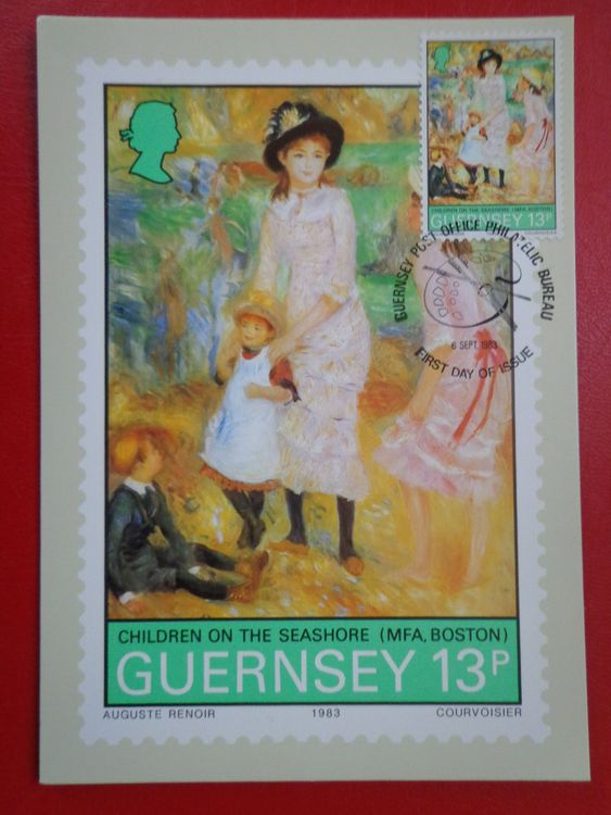 Maximumkarte MK 1983 Guernsey GEMÄLDE Grossbritannien (Neu (gemäss Beschreibung)) in Le Locle ...