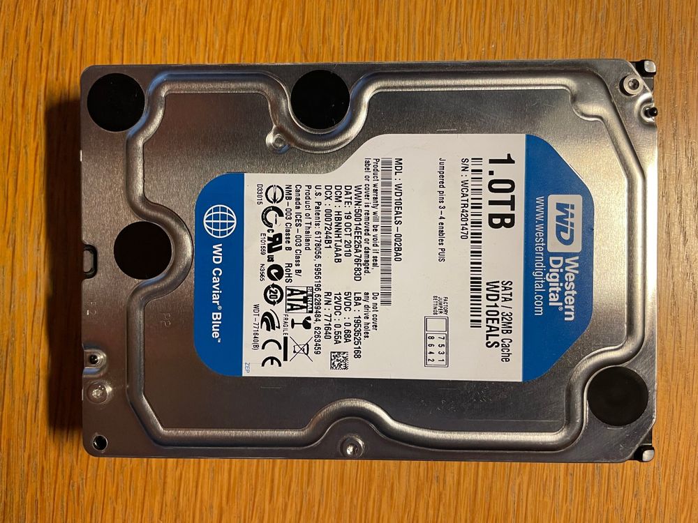 Western Digital WD10EALS 1TB Caviar Blue SATA / 32MB cache (Gebraucht ...