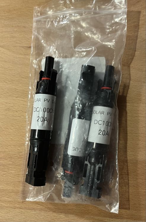 3 Stk. MC4 Rückstromdioden 20A für PV-Solaranlagen | Kaufen auf Ricardo