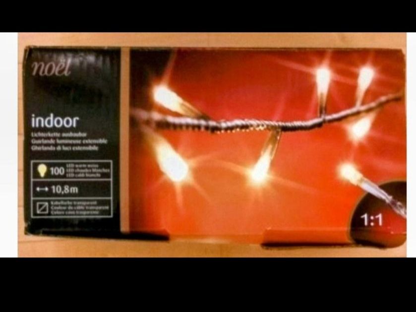 Guirlande lumineuse 100 LED blanc chaud 10,8m Noël (Neu (gemäss ...