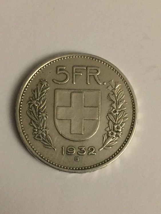 5 Fr. Silbermünze 1932 | Kaufen auf Ricardo