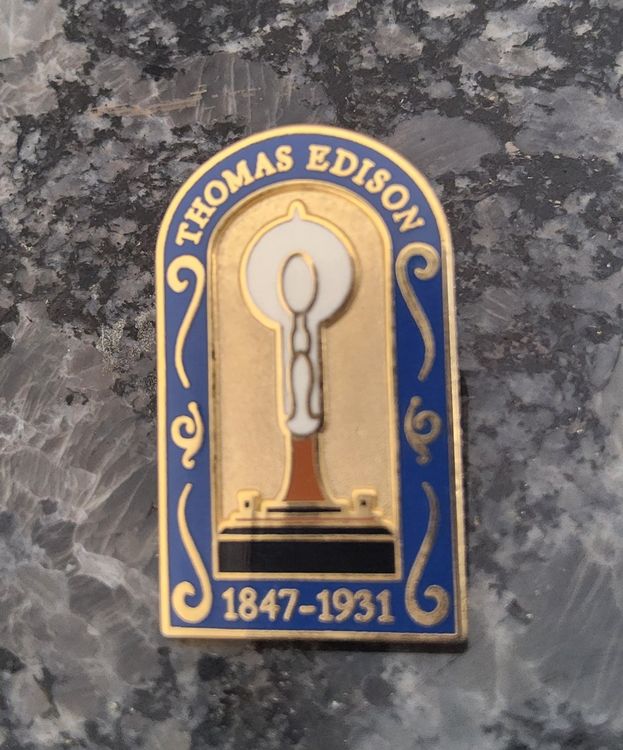 Vintage Anstecknadel Pin Thomas Edison 1847-1931 | Kaufen auf Ricardo