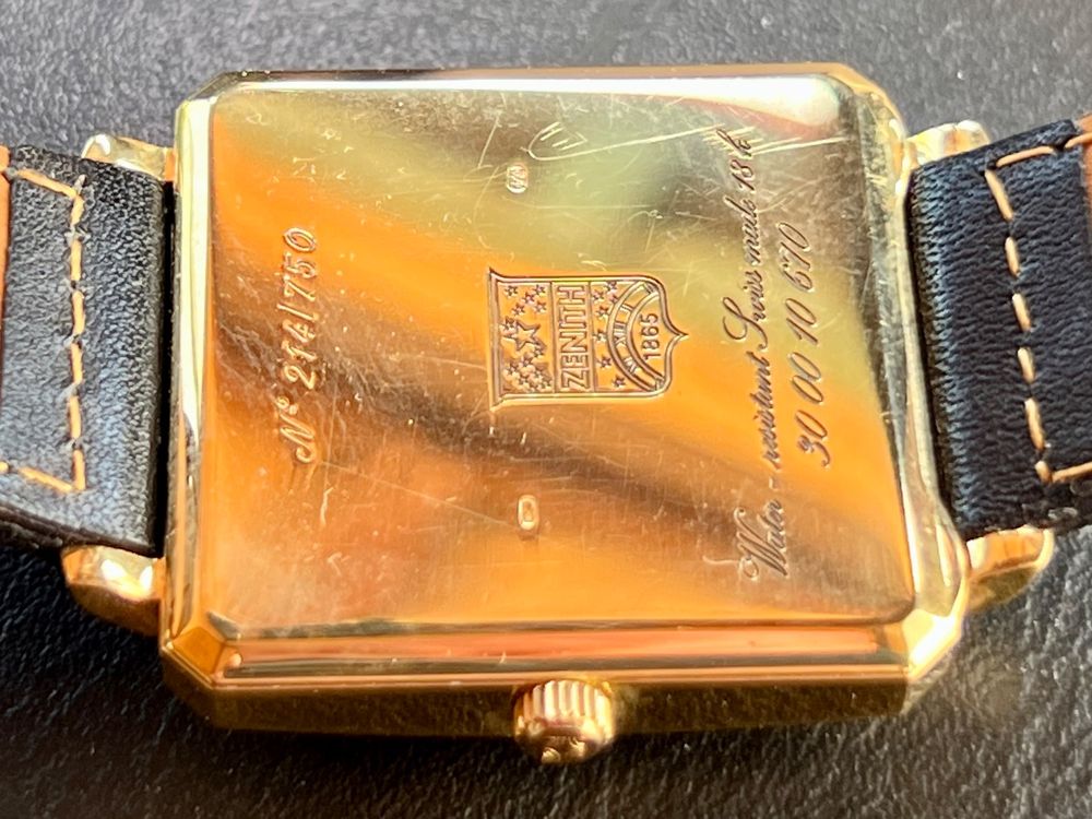 Zenith Elite 670 Chronometer Square 18k Gold Full Set | Kaufen auf Ricardo