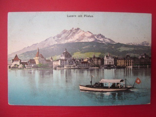 Luzern mit Pilatus - gel. 1907 (Gebraucht) in Luzern für CHF 8 – mit Lieferung auf Ricardo kaufen